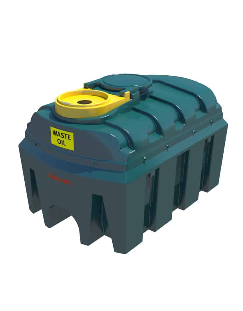 1300 Litre Plastic Bunded Low Profile Waste Oil Tank - Atlantis Tanks ...