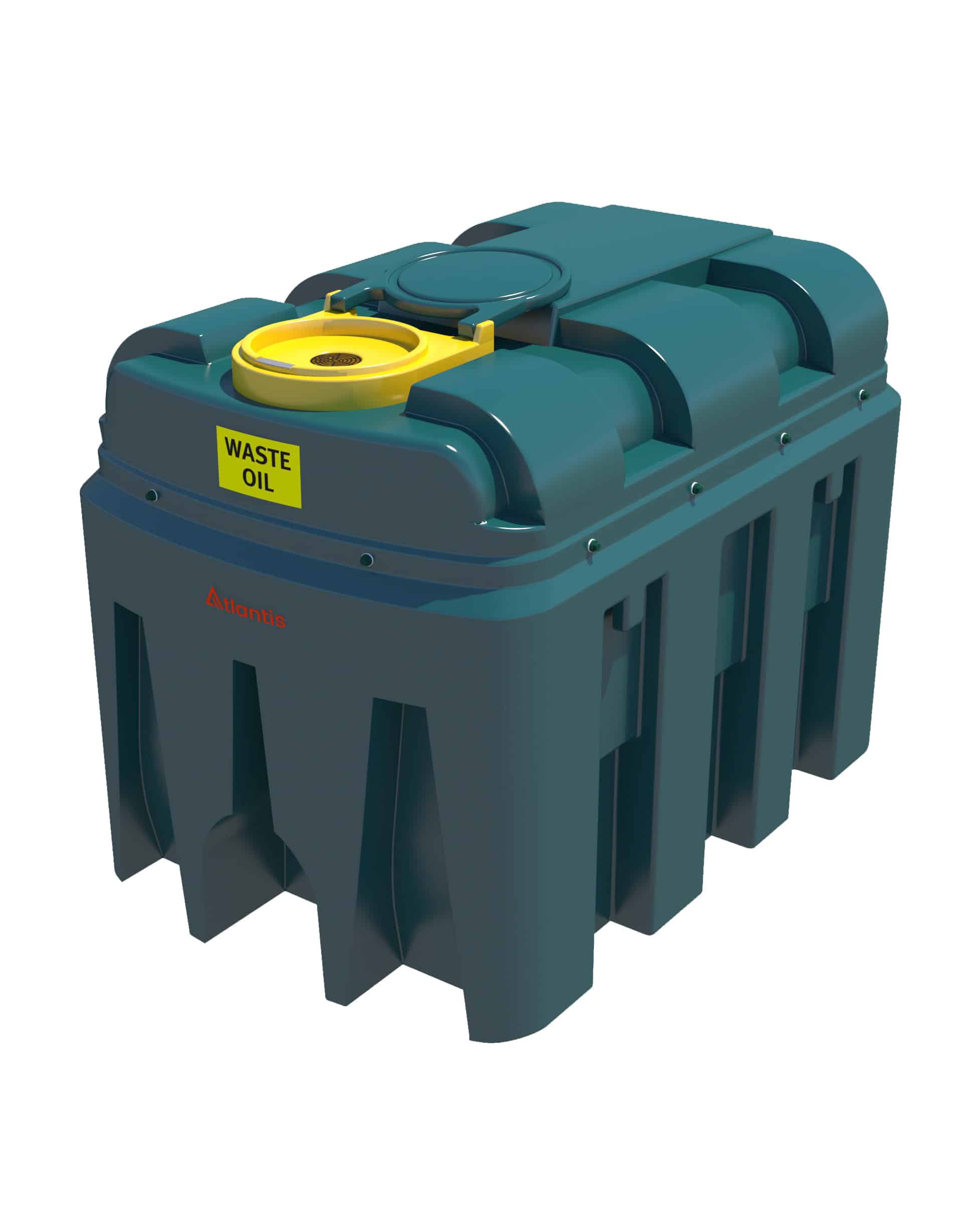 2450 Litre Plastic Bunded Horizontal Waste Oil Tank - Atlantis Tanks ...